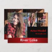 2 Sided Headshot Comp Cards - Model Headshots | Zazzle