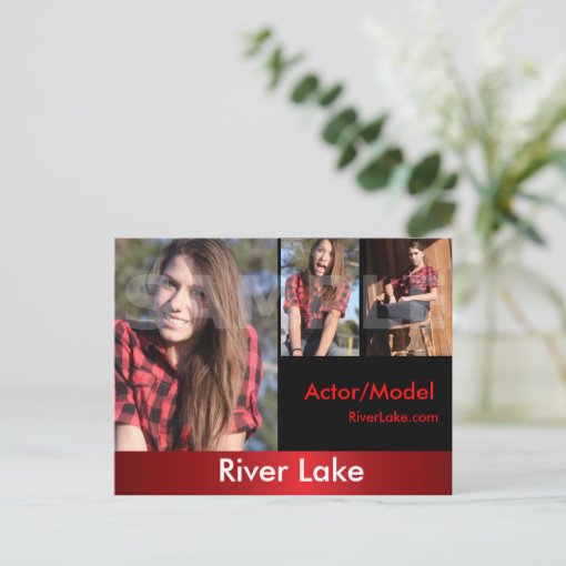 2 Sided Headshot Comp Cards - Model Headshots | Zazzle