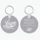 2 sided Logo & Name on Gray Company Business Keychain | Zazzle