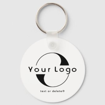 2 sided Logo & QR Code on Clean Company Business K Keychain | Zazzle