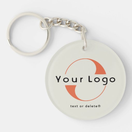 2 sided Logo & QR Code on Green Company Business Keychain | Zazzle