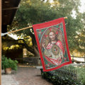 2-sided Sacred Heart of Jesus (SHJ) House Flag | Zazzle