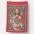 2-sided Sacred Heart of Jesus (SHJ) House Flag | Zazzle