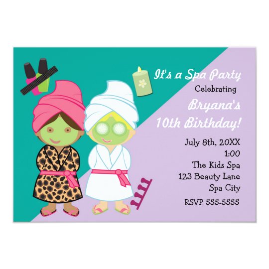 2 Spa Girls Beauty Makeover Party Invitation | Zazzle.com