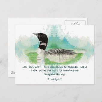 2 Timothy 1:12 Christian Encouragement Scripture Postcard | Zazzle