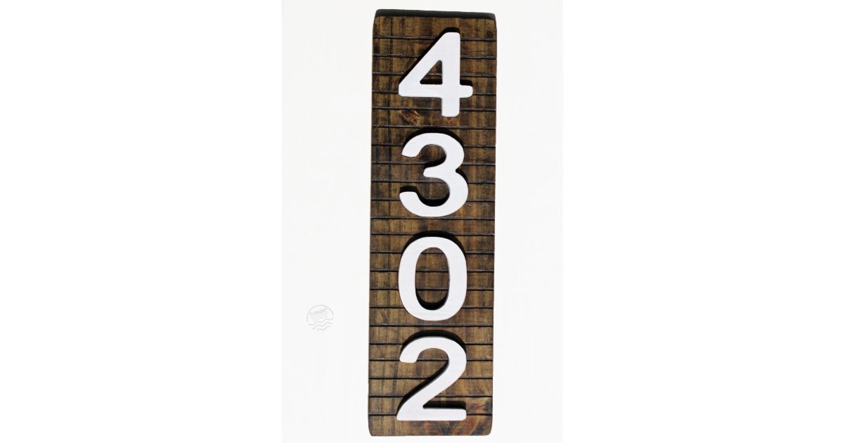 2' Vertical Home Address Sign | Zazzle