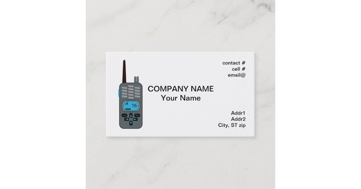 2 way radio business card | Zazzle
