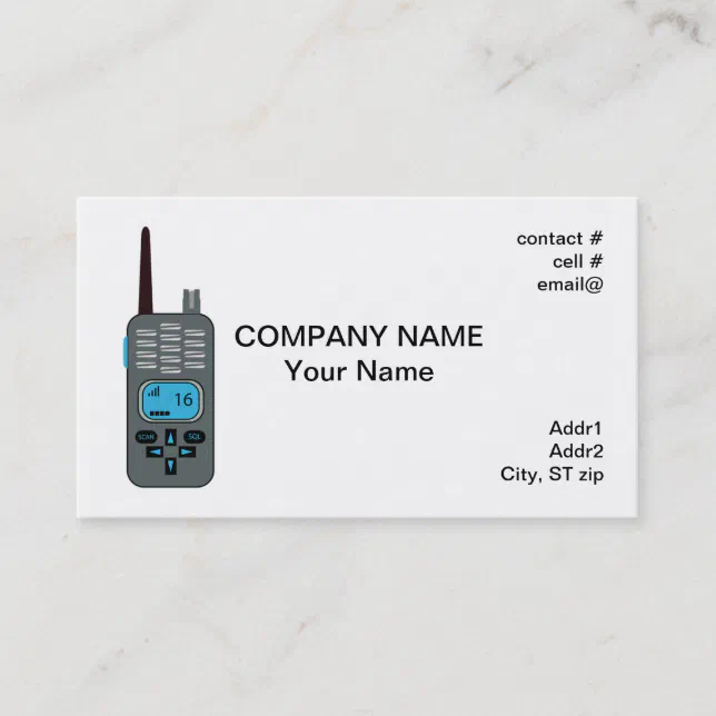 2 way radio business card | Zazzle