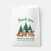 2 Wild Forest Animals Woodland Thank You Birthday Favor Bag | Zazzle