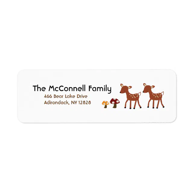 2 WOODLAND DEER PRINTABLE ADDRESS LABELS | Zazzle
