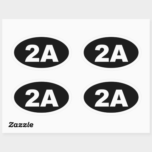 2A sticker (black) | Zazzle