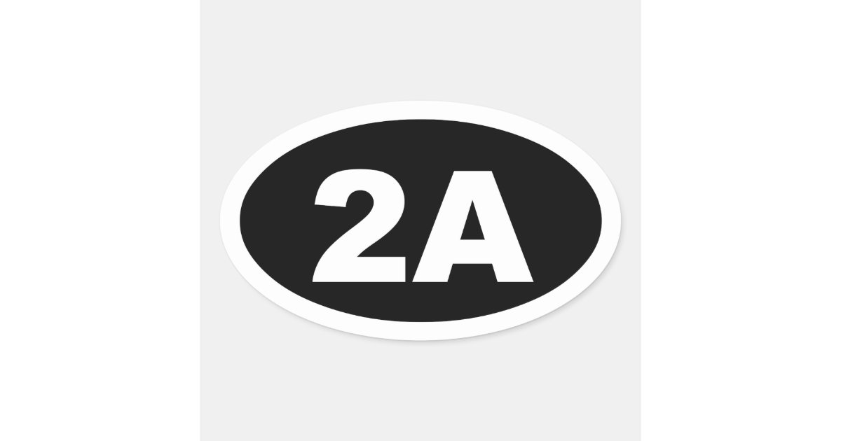 2A sticker (black) | Zazzle