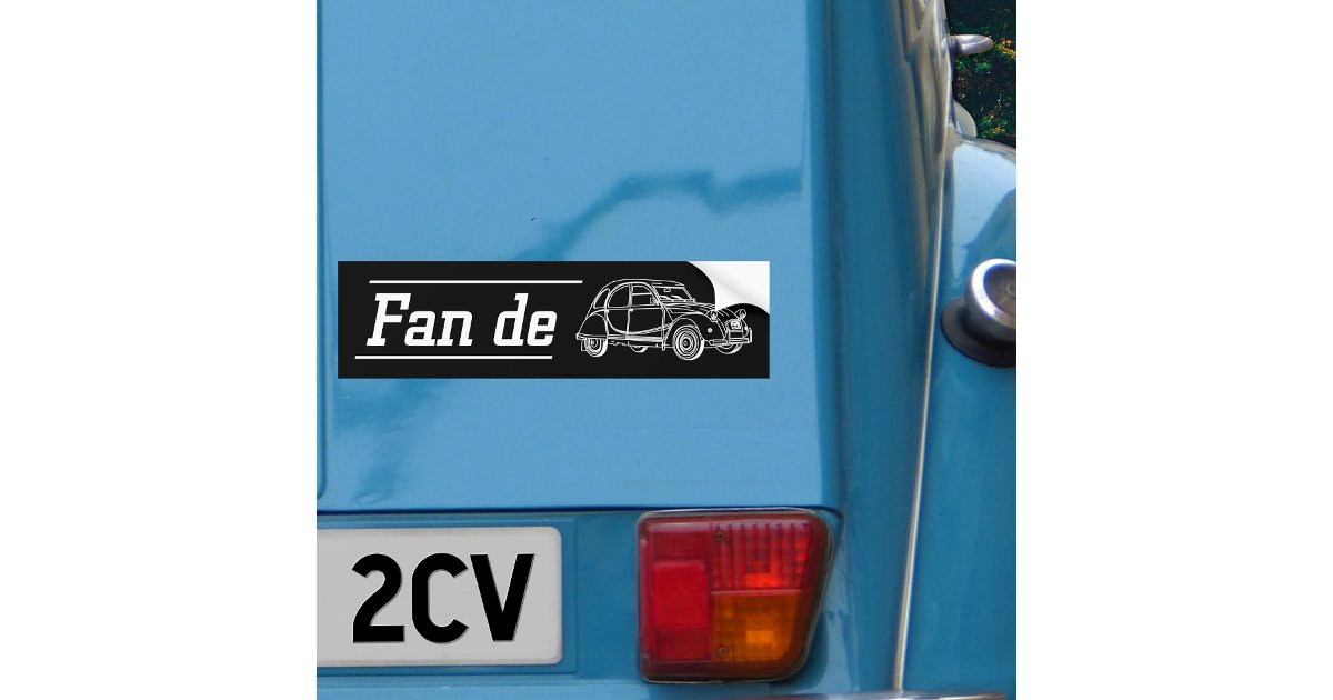 2CV Deux Chevaux Oldtimer Fan Bumper Sticker | Zazzle