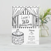 2D Birthday Comic Style Invitation | Zazzle