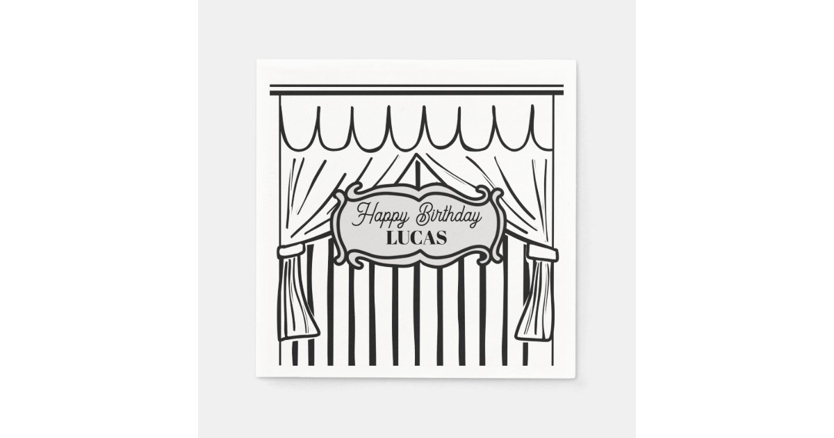 2D Birthday Party Comic Style Napkins | Zazzle