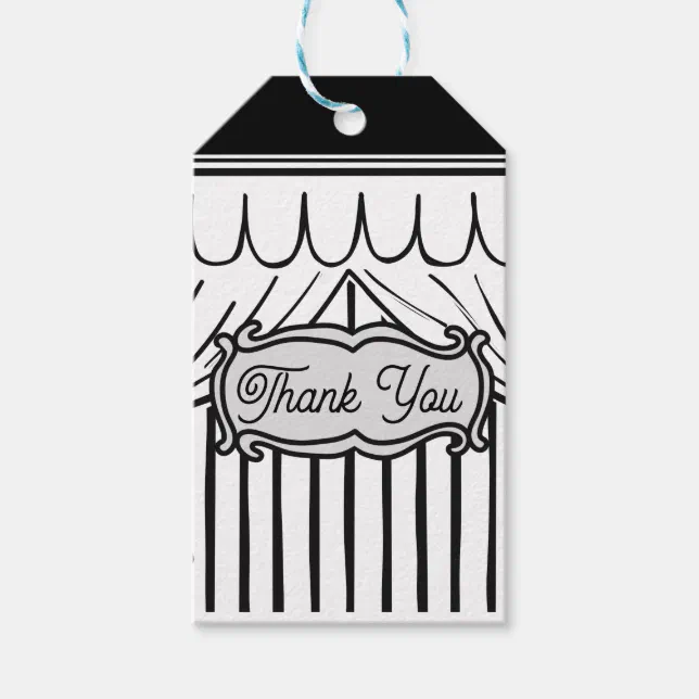 2D Birthday Party Comic Style Thank You Gift Tags | Zazzle