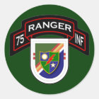 75th Infantry Ranger Regiment Scroll Classic Round Sticker | Zazzle.com