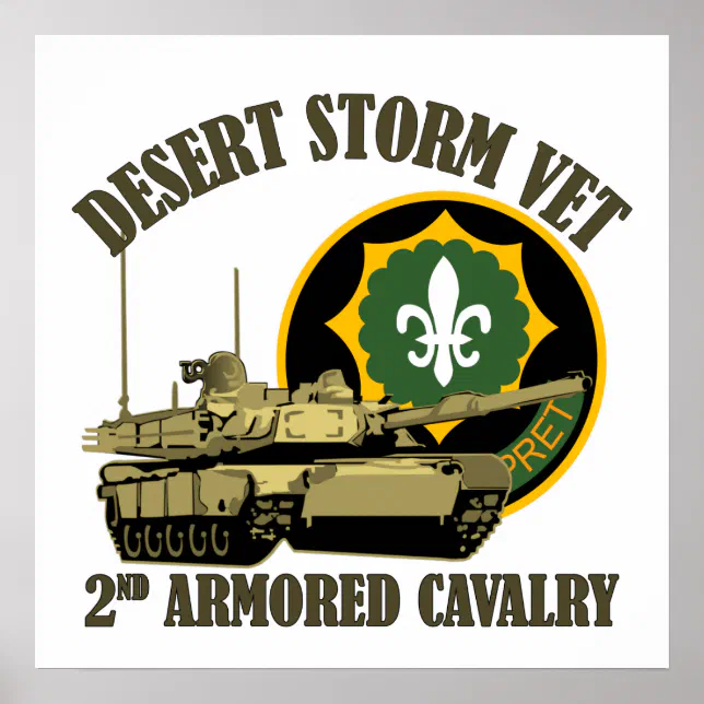 2nd ACR Desert Storm Vet M1 Tank Poster | Zazzle