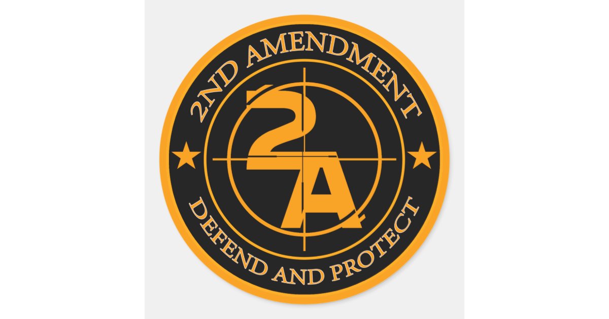 2nd Amendment 3 Classic Round Sticker | Zazzle
