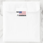 2nd Amendment AR Rifles A and Flag Square Sticker | Zazzle