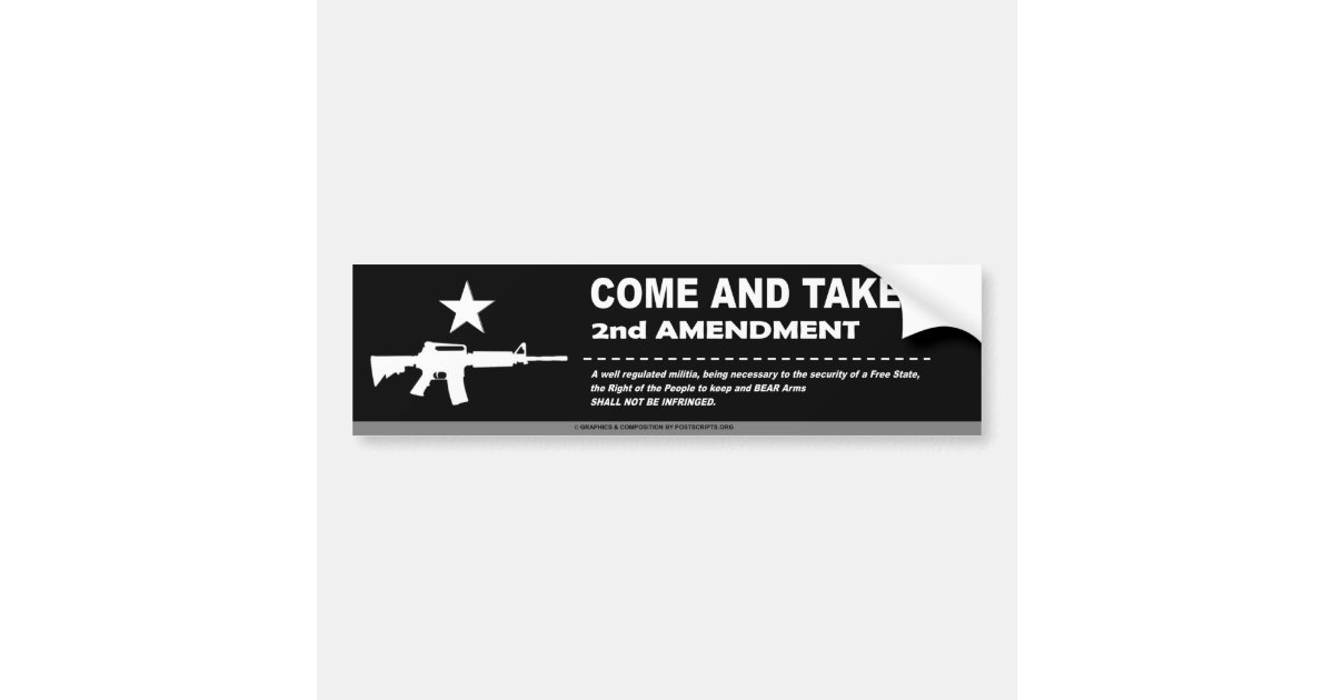 2nd Amendment Bumper Sticker | Zazzle