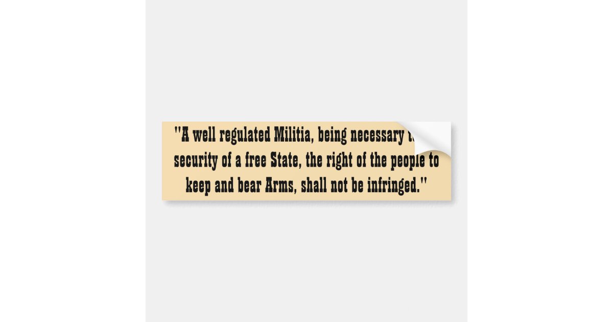2nd Amendment Bumper Sticker | Zazzle