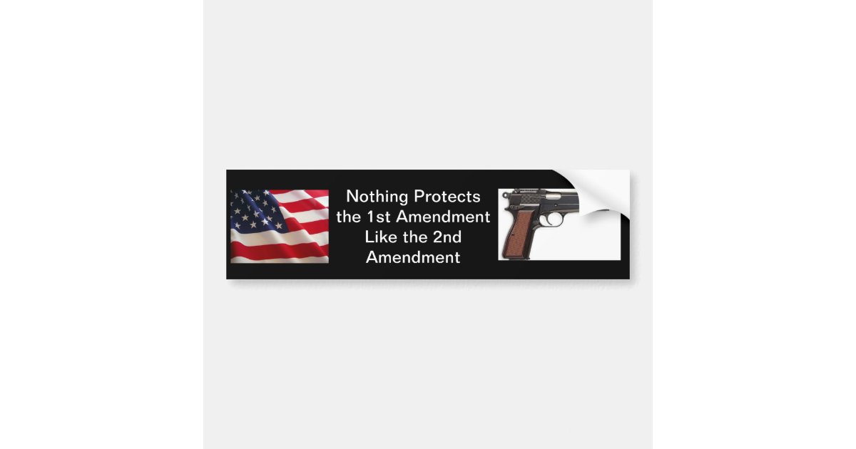 2nd Amendment Bumper Sticker (Black) | Zazzle