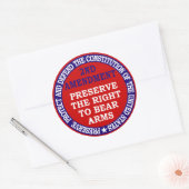 2nd Amendment Circle Round Sticker | Zazzle