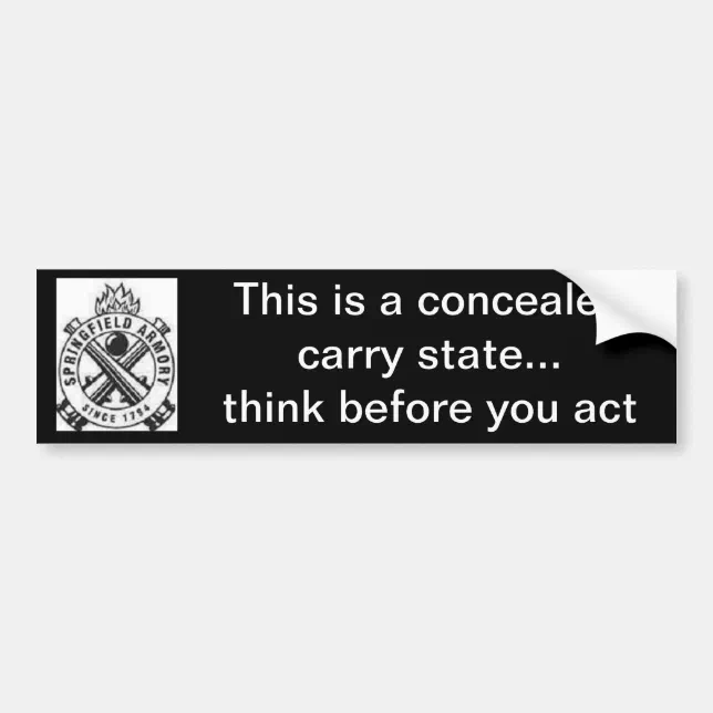 2nd Amendment/gun control/concealed carry Bumper Sticker | Zazzle