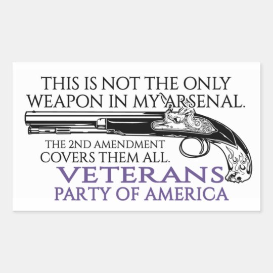 2nd Amendment Rectangle Sticker | Zazzle.com