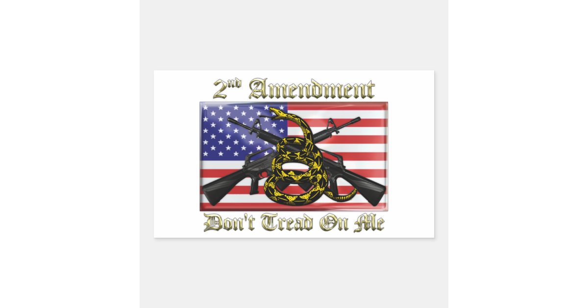 2nd Amendment Rectangular Sticker | Zazzle