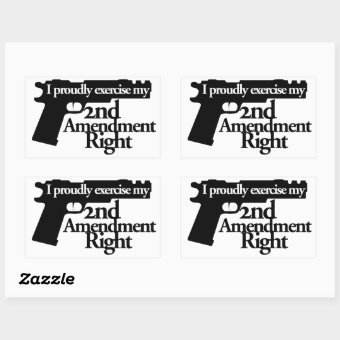 2nd Amendment rights Rectangular Sticker | Zazzle