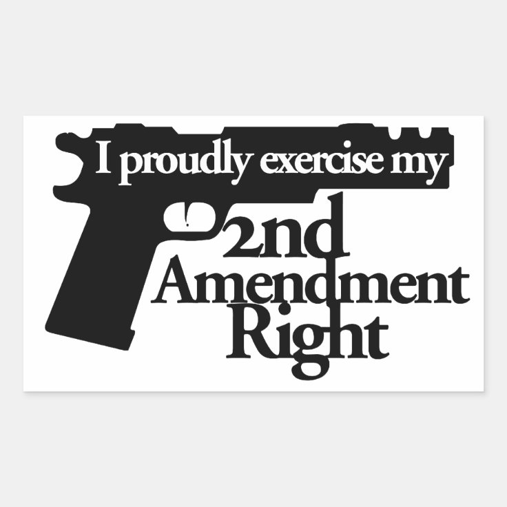 2nd Amendment rights Rectangular Sticker | Zazzle