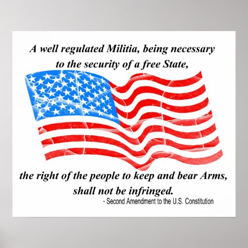 2nd Amendment to the Constitution Poster | Zazzle