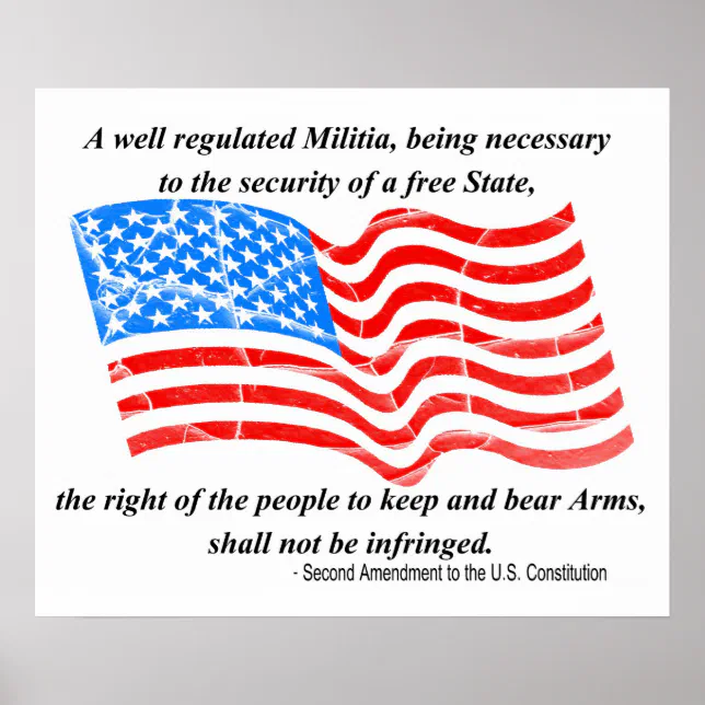 2nd Amendment to the Constitution Poster | Zazzle