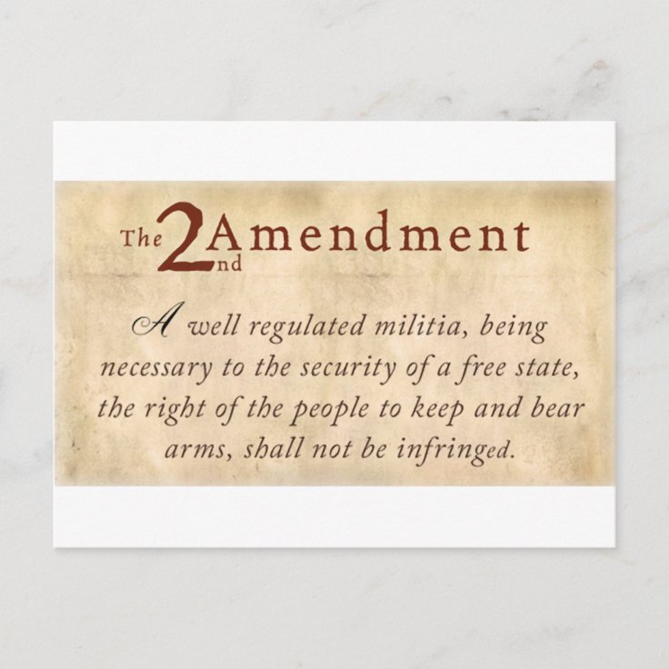 2nd Amendment Vintage Postcard | Zazzle