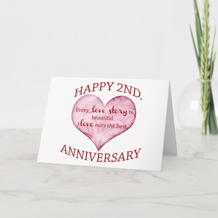 2nd. Anniversary Card | Zazzle.com