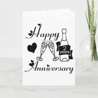 2nd. Anniversary Card | Zazzle