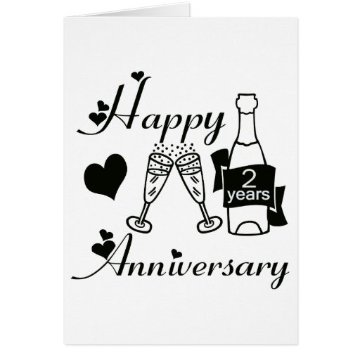 2nd. Anniversary Card | Zazzle