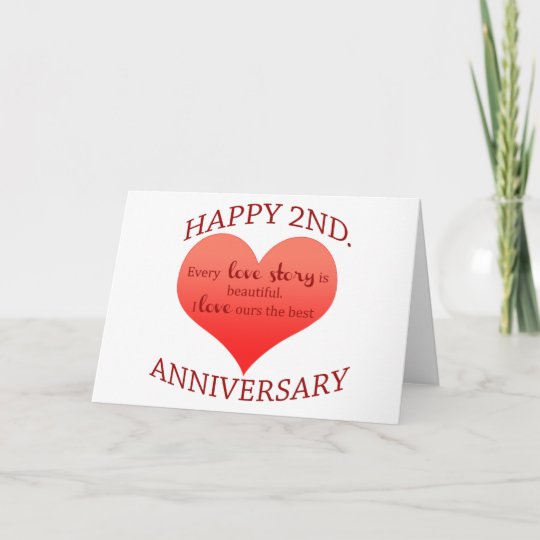 2nd. Anniversary Card | Zazzle.com
