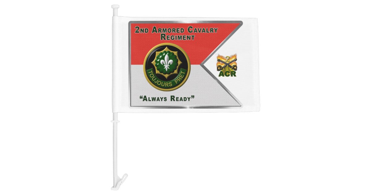 2nd Armored Cavalry Regiment Car Flag | Zazzle