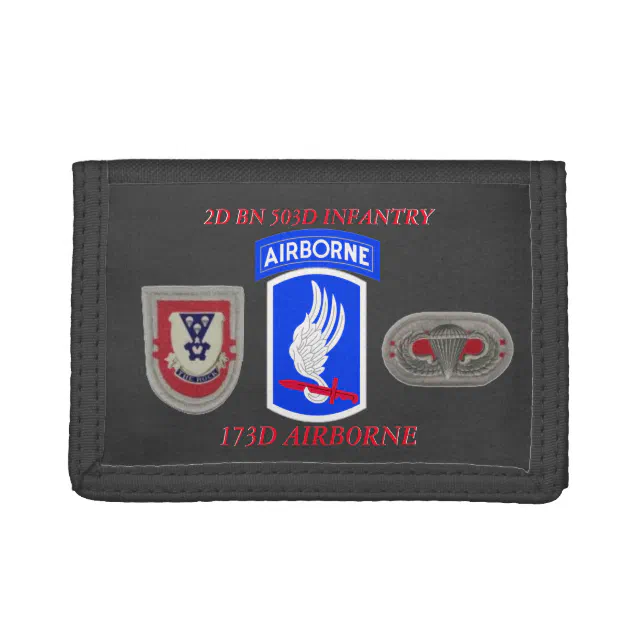 2ND BATTALION 503D INFANTRY 173RD AIRBORNE WALLET | Zazzle