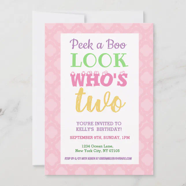 2nd Birthday Invitation Slogans | Zazzle