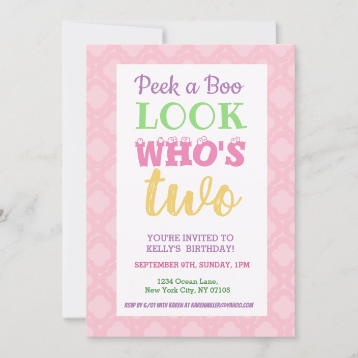 2nd Birthday Invitation Slogans | Zazzle.com