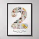 2nd Birthday Number 2 Photo Collage Baby Nursery Poster | Zazzle
