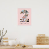 2nd Birthday Number 2 Photo Collage Custom Picture Poster | Zazzle