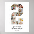 2nd Birthday Number 2 Photo Collage Custom Picture Poster | Zazzle