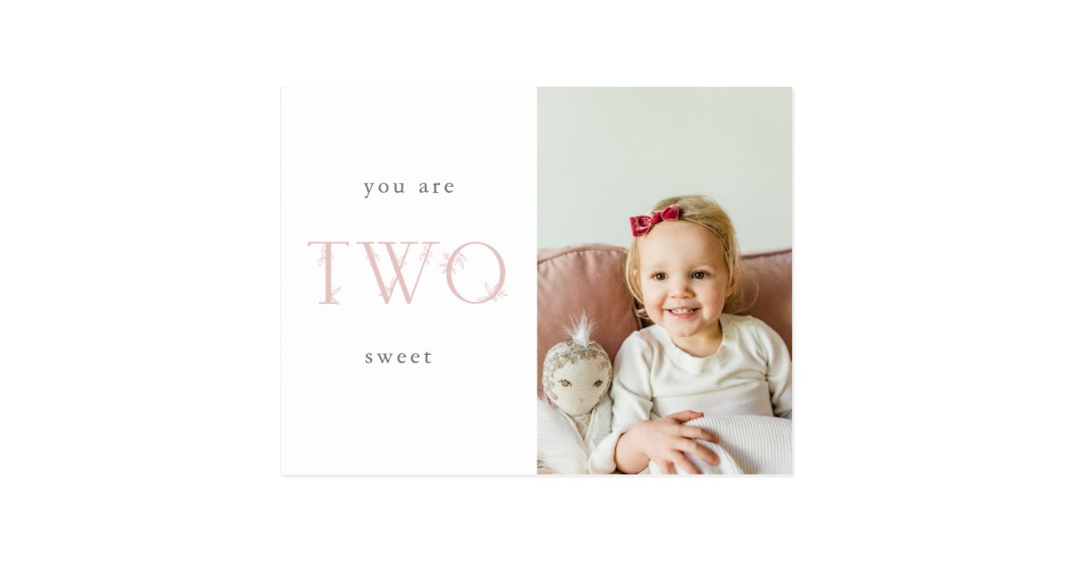 2nd birthday thank you post card | Zazzle.com