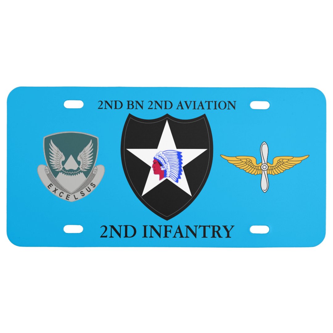 2ND BN 2ND AVIATION REGT 2ND INFANTRY DIVISION LICENSE PLATE | Zazzle