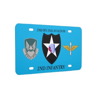 2ND BN 2ND AVIATION REGT 2ND INFANTRY DIVISION LICENSE PLATE | Zazzle